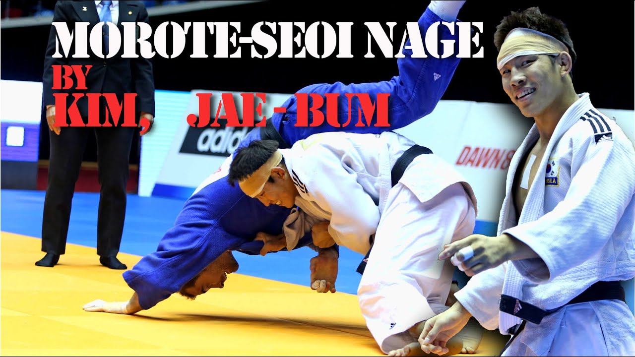 Sublime Morote Seoi Nage by KIM, Jae-Bum (KOR) Judo GrandPrix Jeju 2014 ...