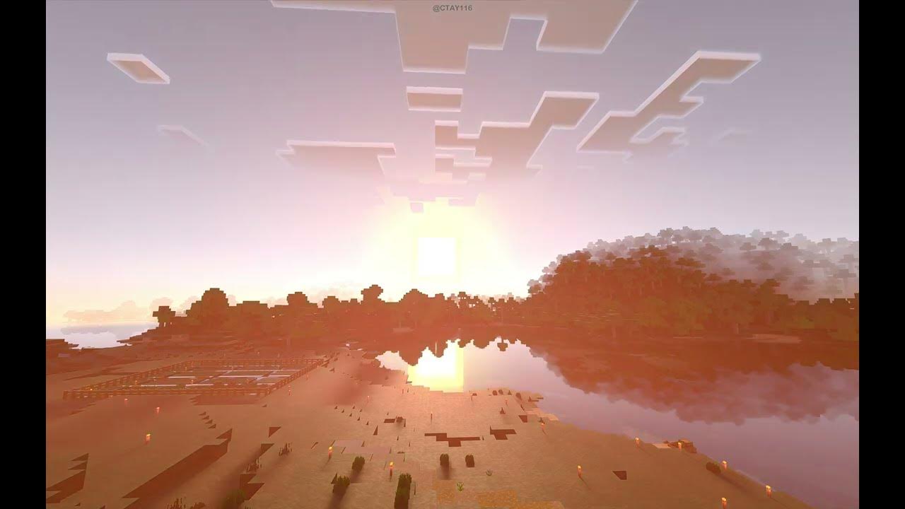 Minecraft Sunset, Sunrise, and Rain Time-Lapses - Luna RTX V4.5 with ...