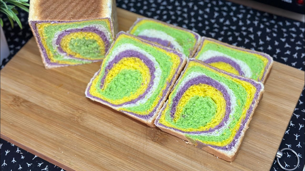 SOFT AND FLUFFY COLORFUL PIECES OF BREAD #resepi #bread #fyp - YouTube