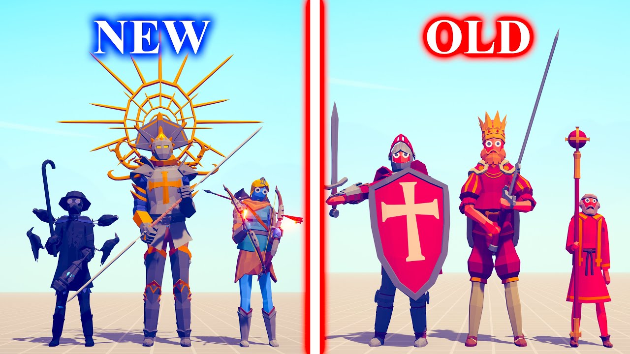 NEW MEDIEVAL Team vs OLD MEDIEVAL - Team Totally Accurate Battle ...