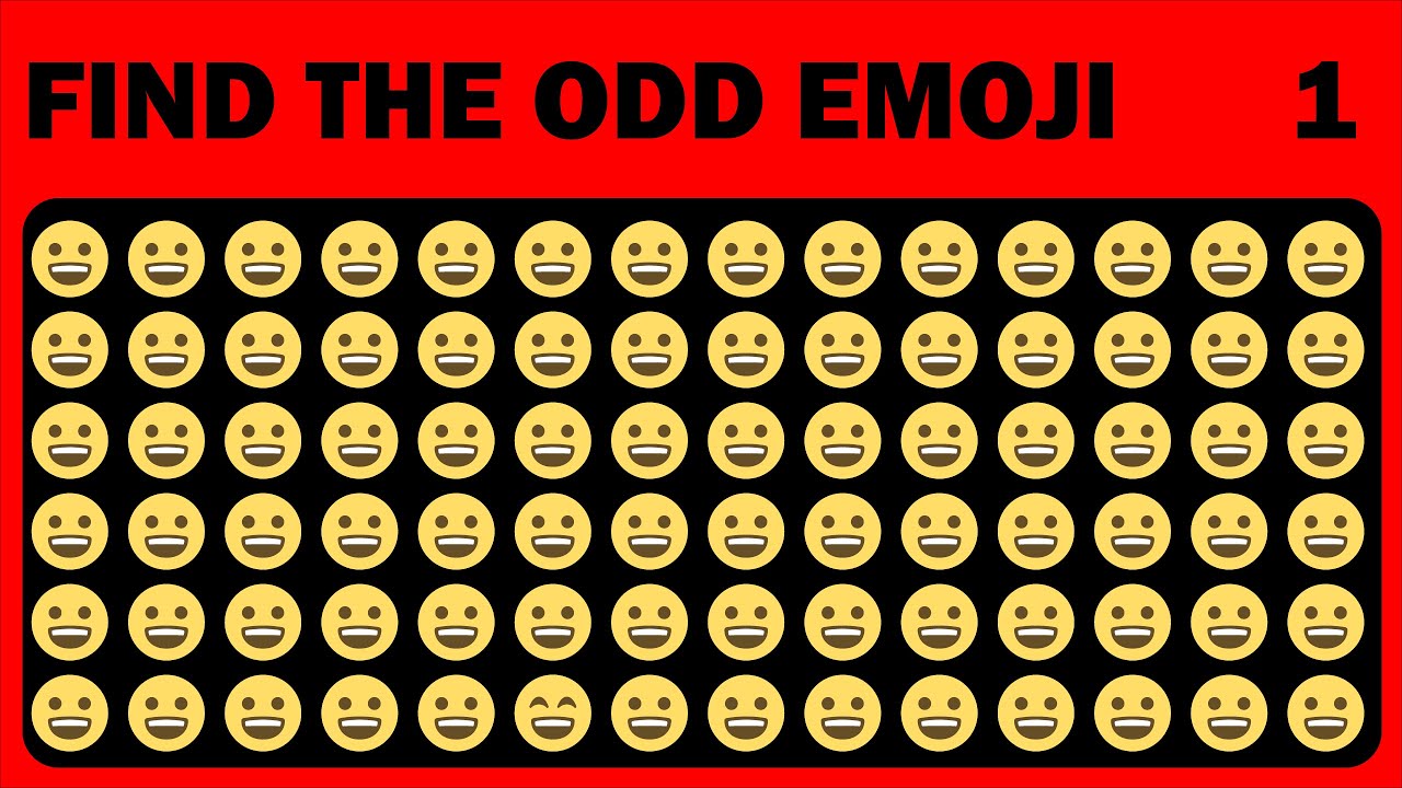 Find The Odd Emoji! 🤣💩😍 Easy, medium, hard levels 😂🥴😝🤯 #emoji # ...