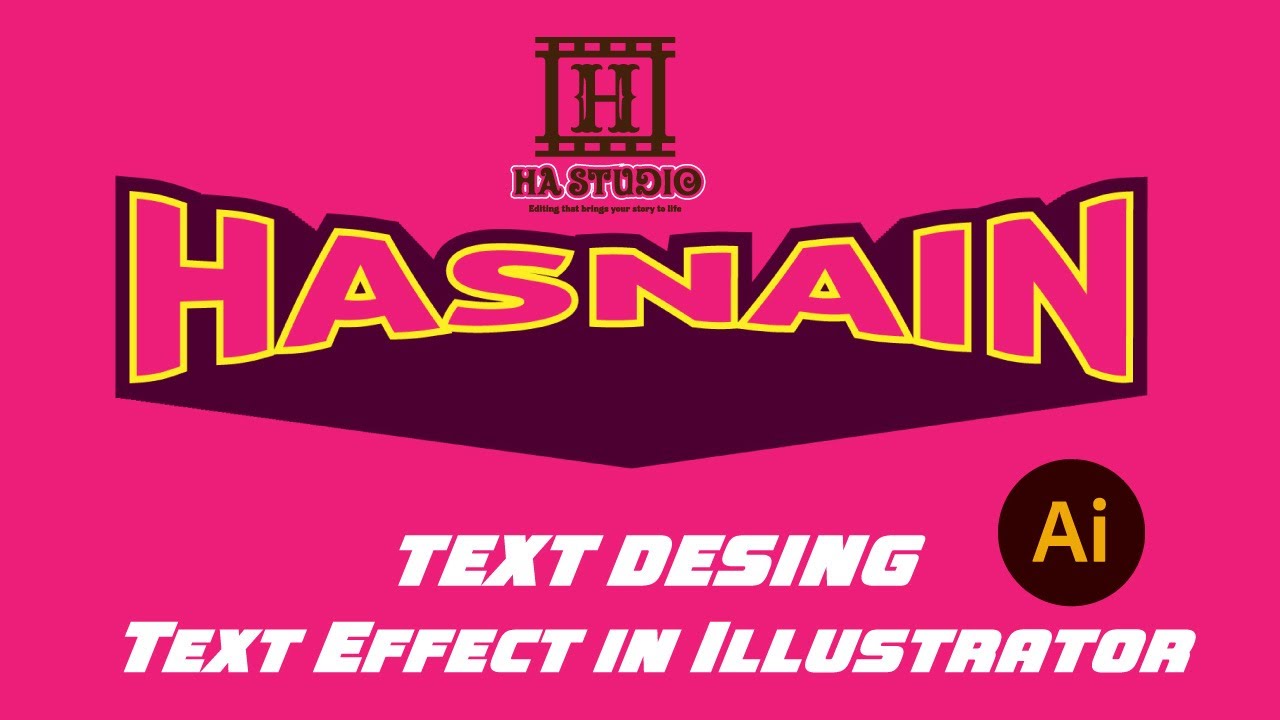 Create Modern Style Text Effect in Illustrator | Step-by-Step Tutorial ...