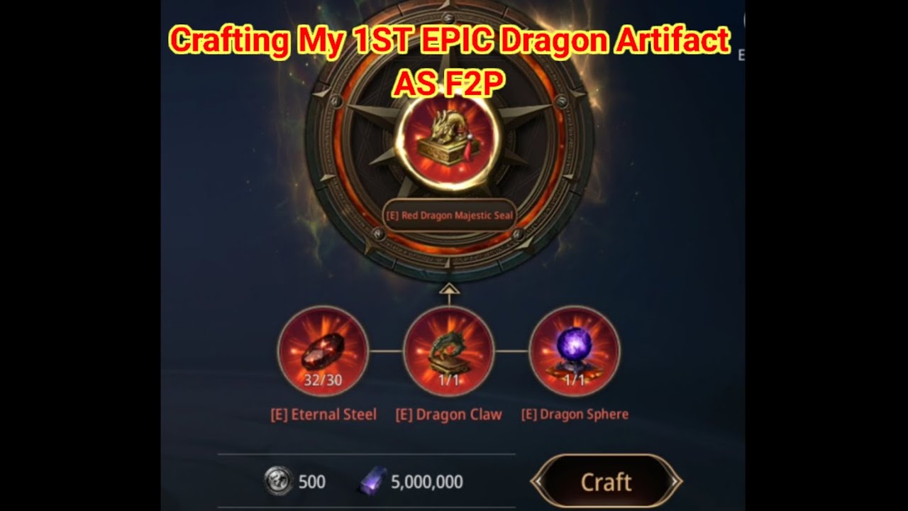 Crafting My 1st EPIC Dragon Artifact | MIR4 - YouTube