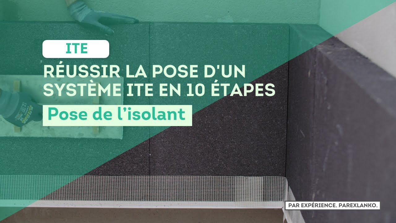 Réussir la pose d'un système ITE en 10 étapes : Pose de l'isolant - YouTube