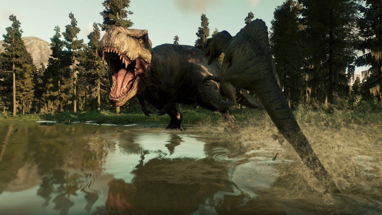 Domination T-REX vs SPINORAPTOR vs ALLOSAURS - Jurassic World Evolution ...