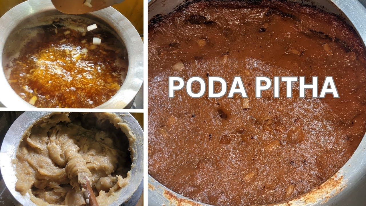 Making Poda pitha with perfect measurements for Raja festival| no-oven ...