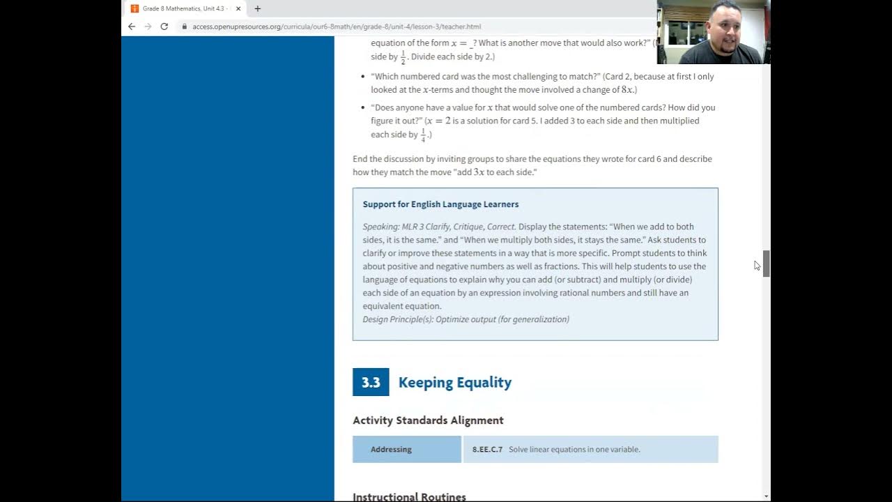 Open Up Resources 8th Grade Unit 4 Overview - YouTube