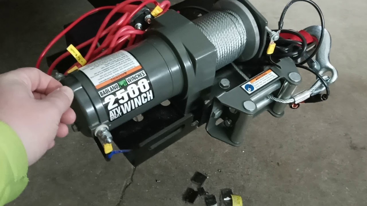 Cheap removable winch setup for a ATV - YouTube