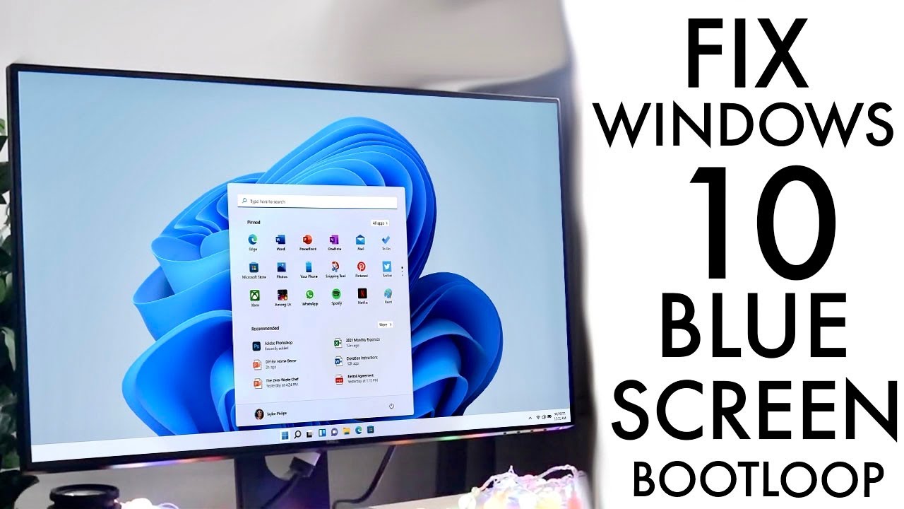 How To FIX Windows 10 Blue Screen Bootloop - YouTube