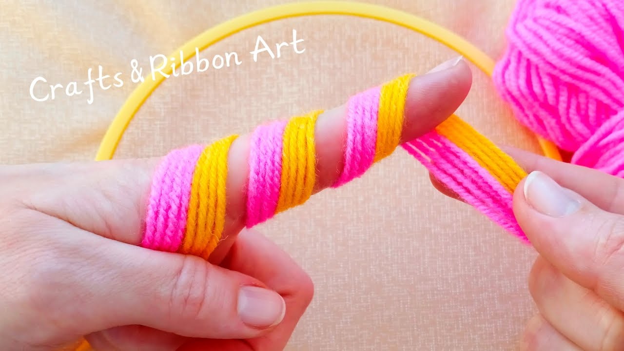 It's so Beautiful 💖🌟 Superb Woolen Flower Making Ideas with Finger ...