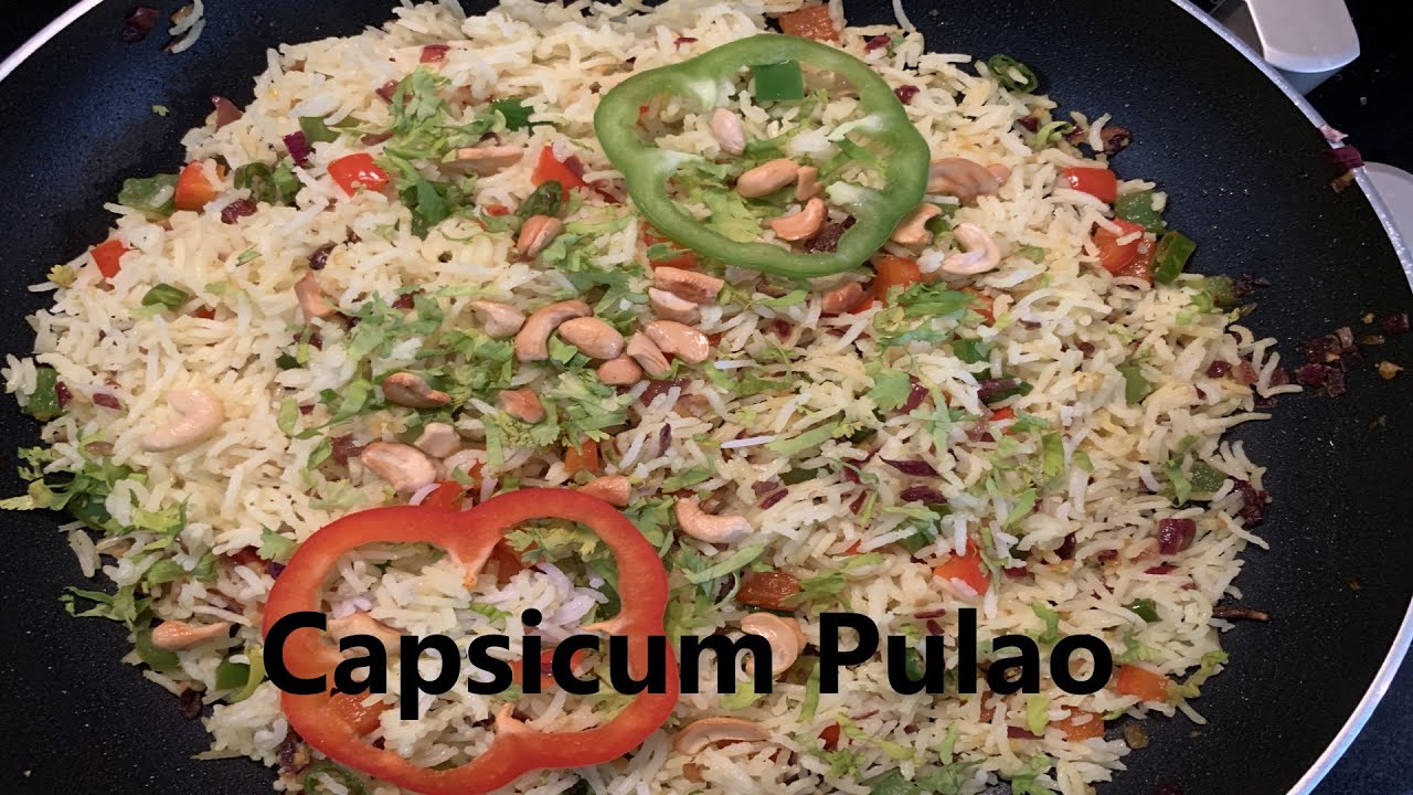 capsicum pulao | easy capsicum rice| - YouTube