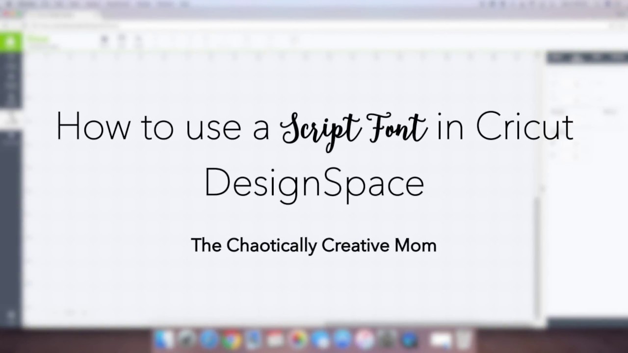 How to use Script Fonts in Cricut DesignSpace - YouTube