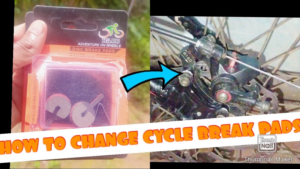 how to Change cycle break pads - YouTube