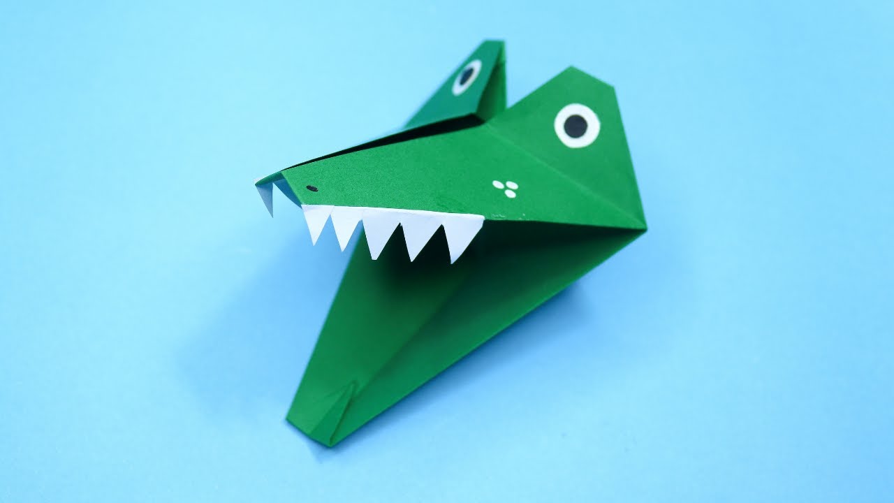 Comment faire un crocodile en papier - Origami facile - YouTube