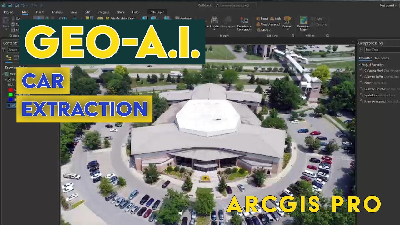 GEO-AI Tools to Extract Cars from Drone Imagery in ArcGIS Pro - YouTube