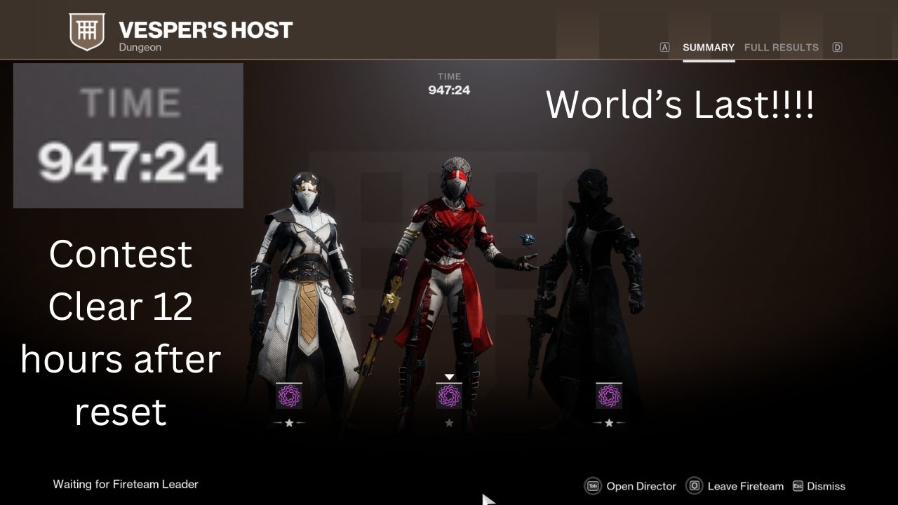 World's Last Contest Vesper's Host Clear! - YouTube