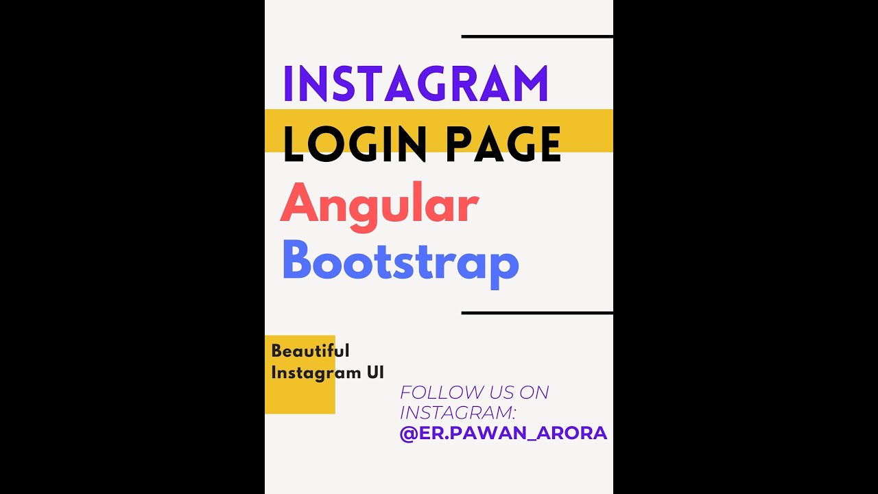 Beautiful Instagram Login UI || Angular || Ionic || Bootstrap - YouTube