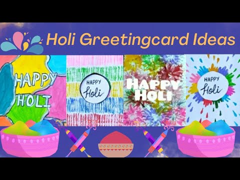 How to make Holi Greetingcard | Happy Holi card ideas | #yscrafter # ...