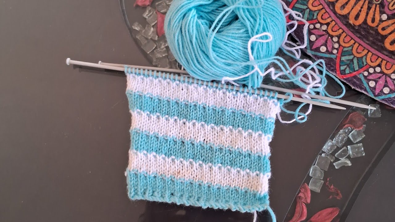 Two colors knitting pattern for gents sweaters, - YouTube