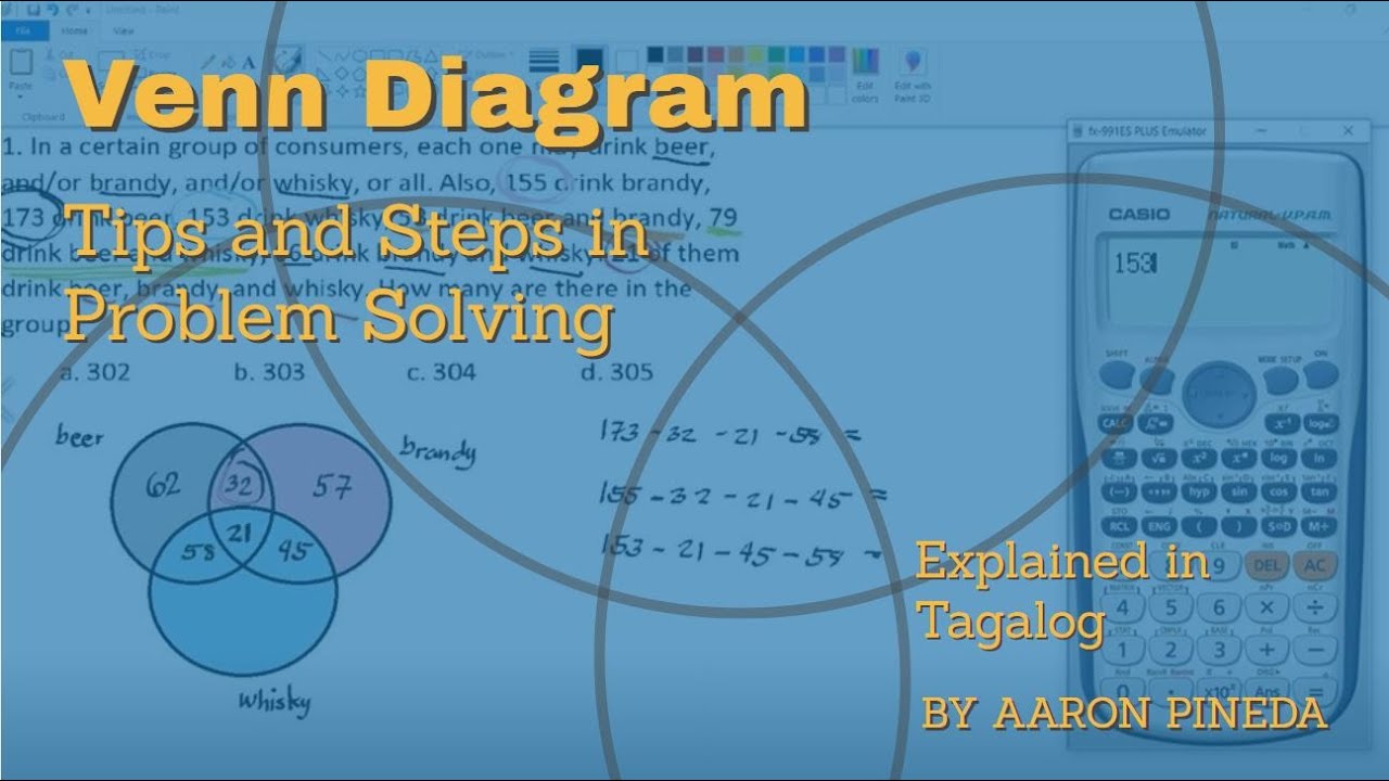 Venn Diagram (3 circles)- explained in TAGALOG - YouTube