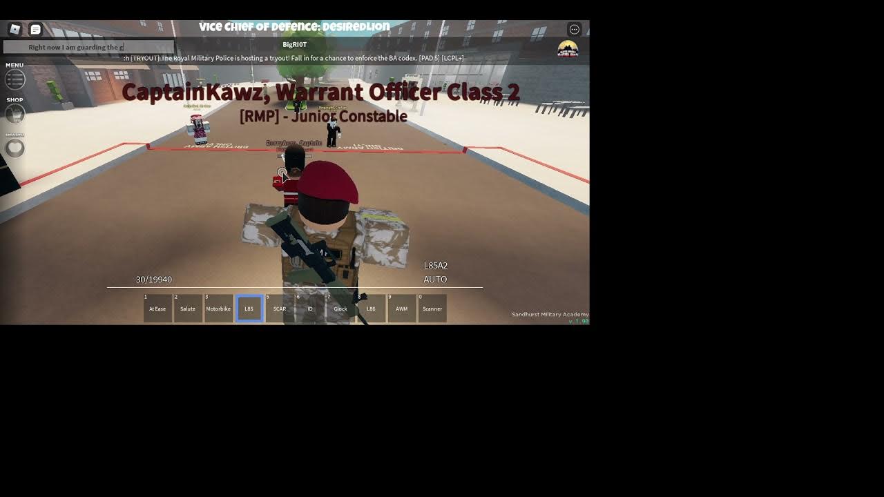 Roblox- Sandhurst Military Academy (Life as an RGG!) - YouTube