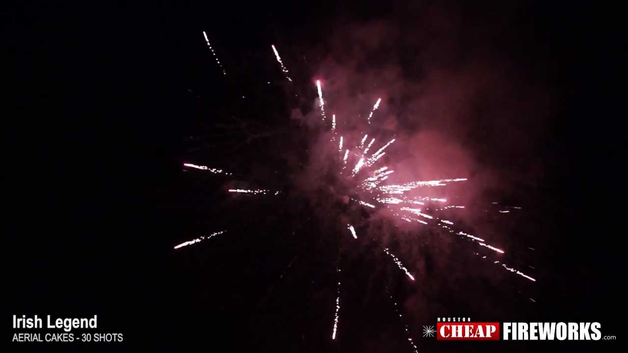 Irish Legend Fireworks Multishot Cake - YouTube