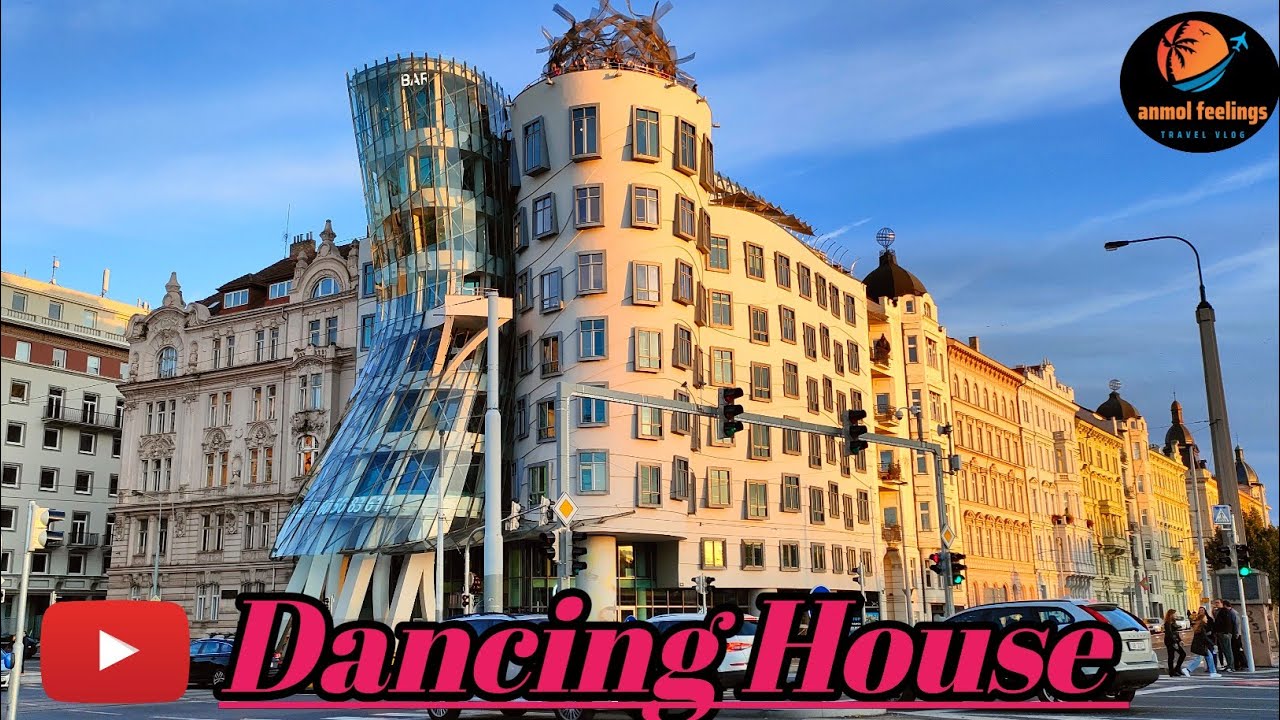 4k | Dancing House | amazing sunset | street walk | Prague 🌍 ️| Europe ...