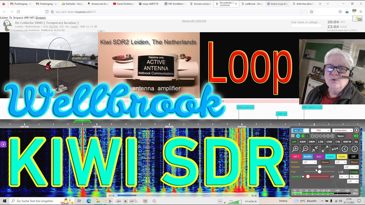 Kiwi SDR & Wellbrook 1530 Aktiv Loop Kurzwelle, LW MW, USB LSB CW # ...