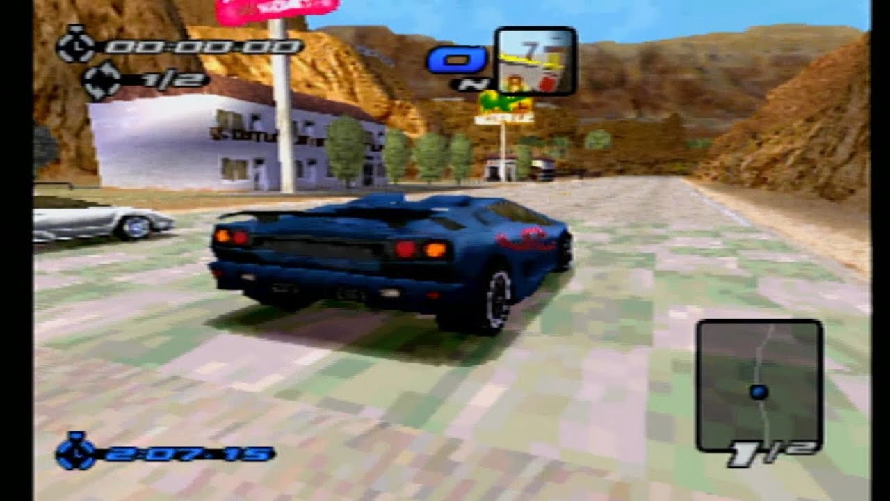NFS III Hot Pursuit (PS1) "Redrock Ridge" - YouTube