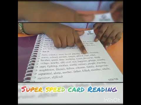 RANI DHAANYASREE| GRADE 7C | SPEED CARD-ENGLISH | ACHARIYA VILLIANUR ...