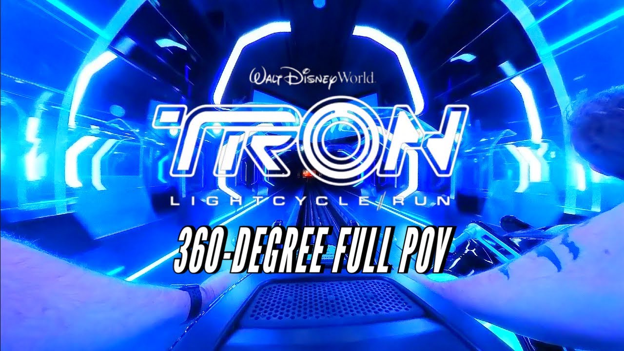 TRON Lightcycle / Run Front Seat On-Ride POV 360-Degree Video - YouTube