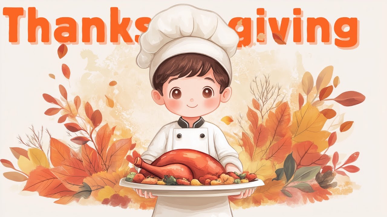 🦃🍁Happy Thanksgiving Song 🎉 | Sing Along for Kids | Simple Nursery ...