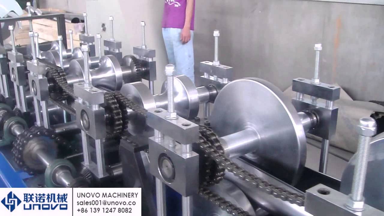 Self-lock Round Pipe Roll Forming Machine - YouTube