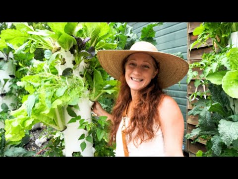 Tower Garden Tour! What you can grow on a Tower Garden outside in the ...