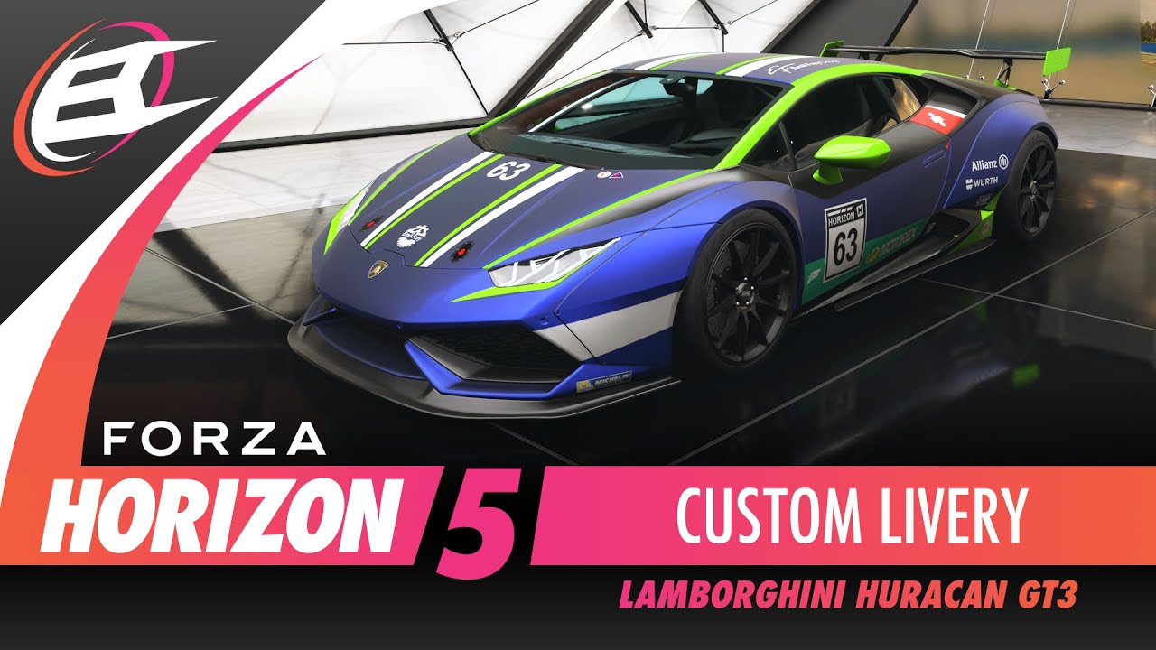 Forza Horizon 5 - Custom Livery (Lamborghini Huracan GT3) - YouTube