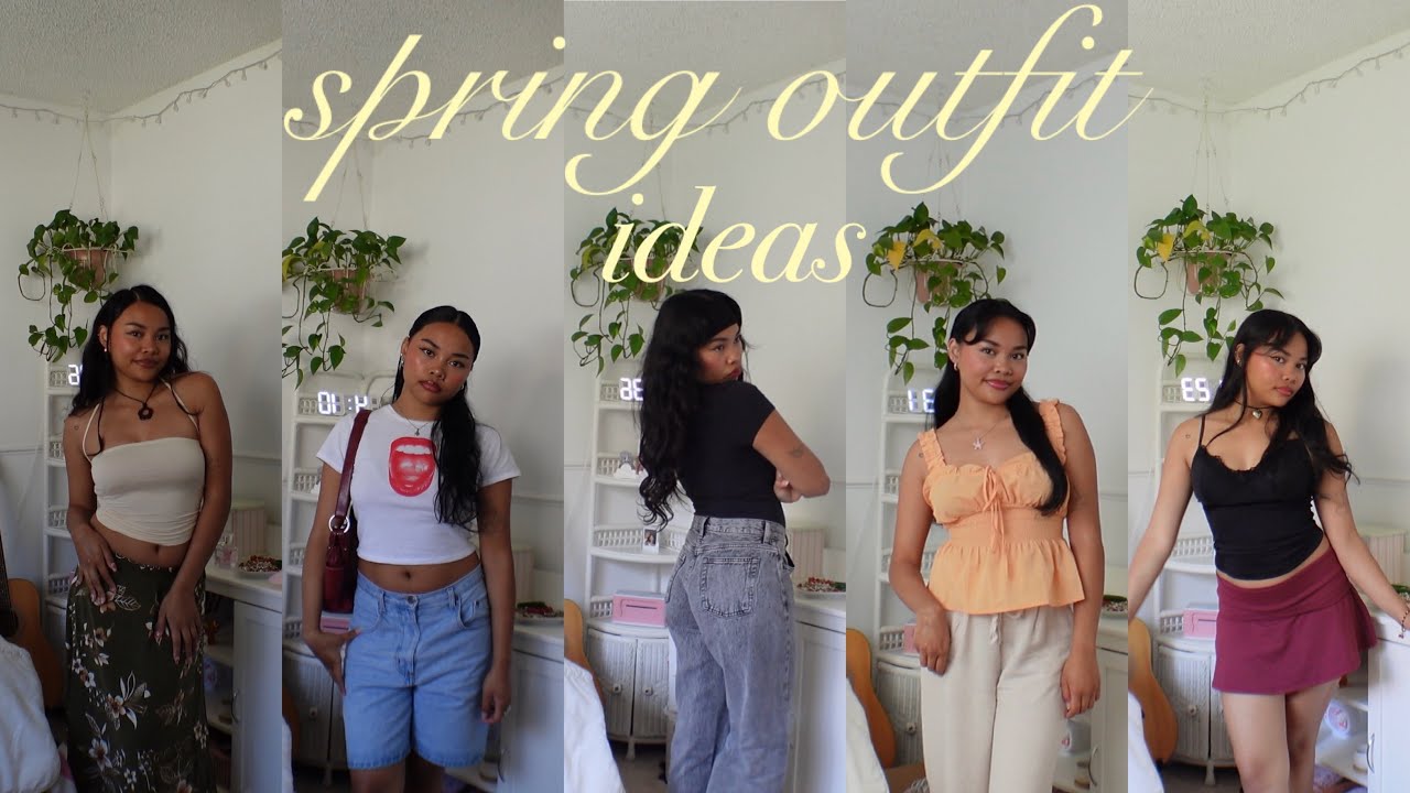 spring outfit ideas | casual, cute & girly inspo - YouTube