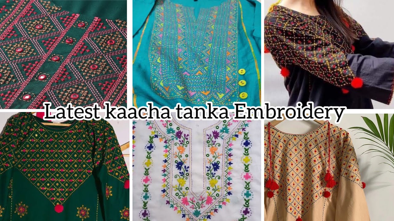 Latest Kacha Tanka Embroidery design|Kacha tanka Embroidery|Easy hand ...