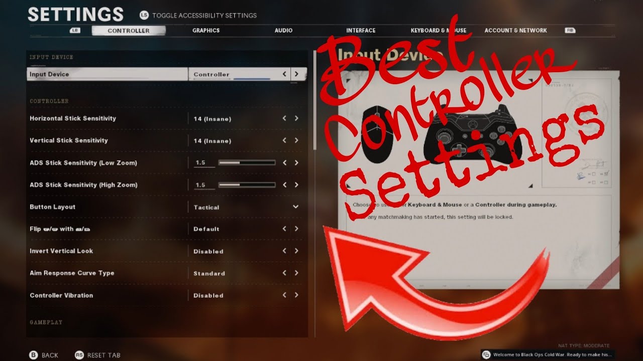 The Best Call Of Duty Coldwar Settings For Controller - YouTube