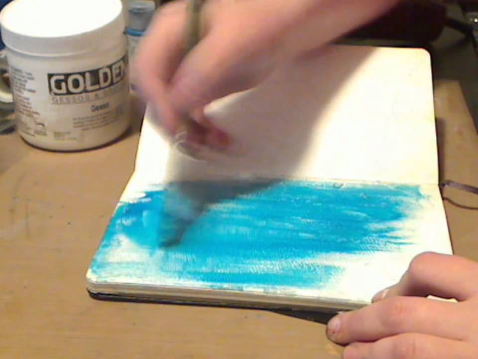 Simple Gesso Texture Art Journal Technique - YouTube