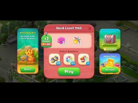 Gardenscapes Level 1465 Walkthrough \