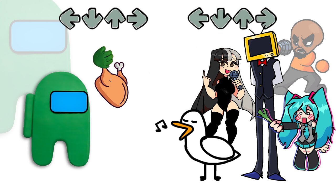 Mini Crewmate Kills #21 | Revenge | 4 FNF Mods Characters | Duck, Usagi ...