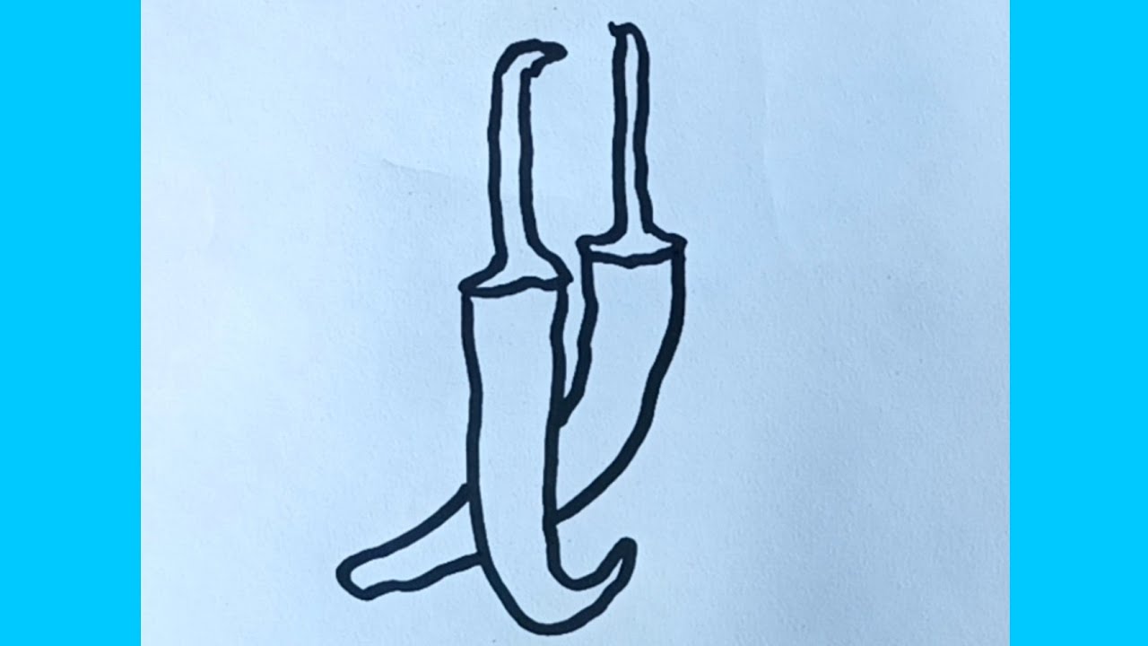 How to draw Chili for kids step by step || Chili drawing - YouTube
