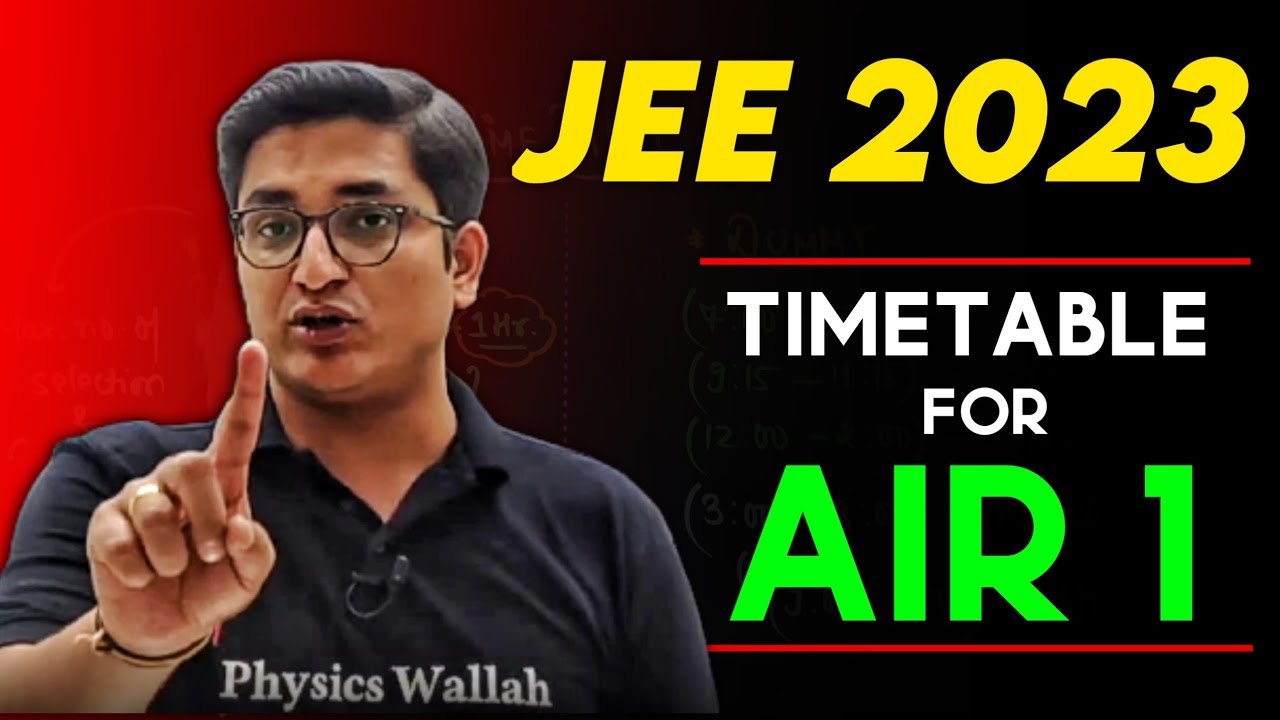 A Perfect Timetable for JEE 2023 | How to manage School 😳 ft. Sachin ...