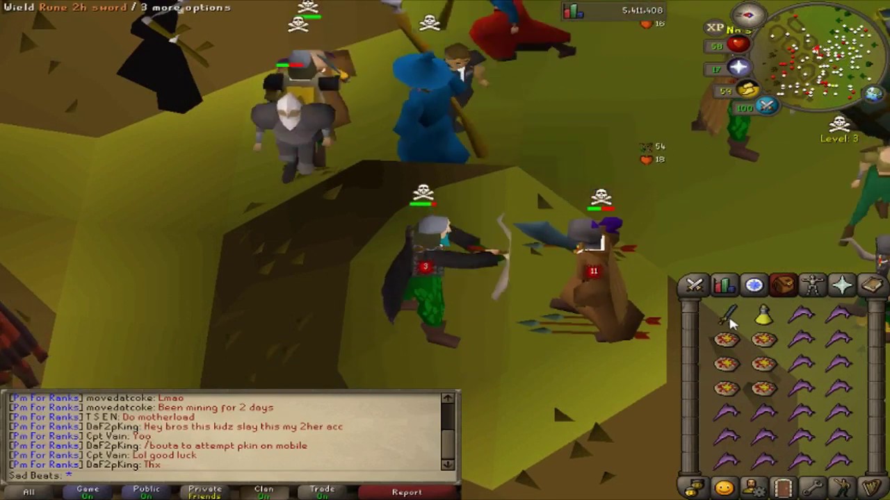 F2P Pure PKing 8 | 58 Cb Low Level Range/2h PKing! - YouTube