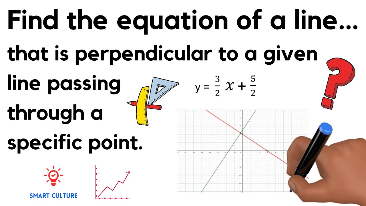 Find the equation of the line that is perpendicular to a given line ...
