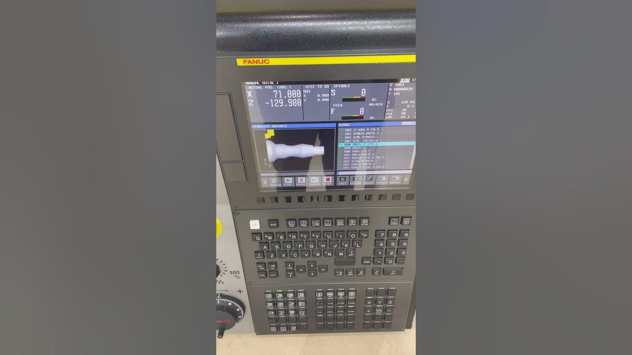 Fanuc CNC lathe Simulation - YouTube