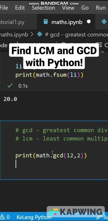 LCM and GCD in 2 Seconds! #python #shorts - YouTube