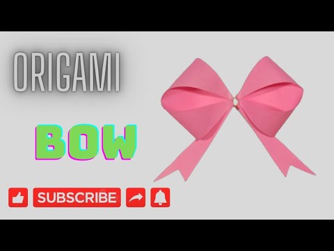 How to make paper bow for gift box//paper bow tie diy. - YouTube