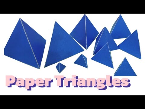 How to make a paper triangles | 3D shapes - YouTube