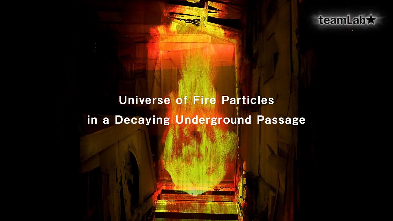 Universe of Fire Particles in a Decaying Underground Passage - YouTube